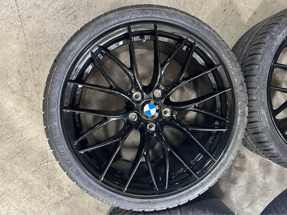 19x8.5 19x9.5 BMW GLOSS BLACK COMP WHEELS 5x120 RIMS TIRES 2 3 4 5 M2 ...