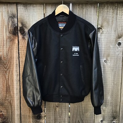 Vintage Cisco systems 5 year anniversary leather wool bomber Jacket ...