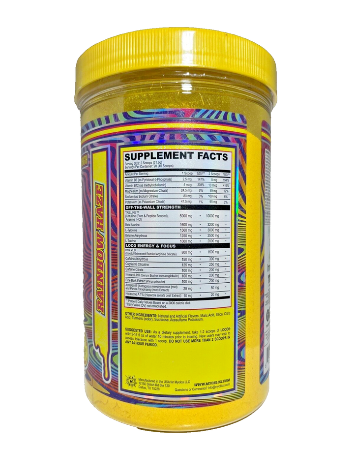 Myoblox LOCO Ultra Premium Hardcore Pre-Workout 40svg NEW Formula 5 ...