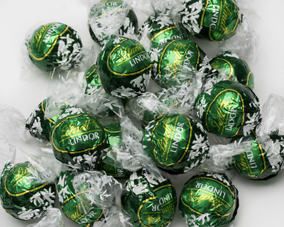 Lindt Lindor - MINT MILK CHOCOLATE TRUFFLES (Green Balls) | eBay UK