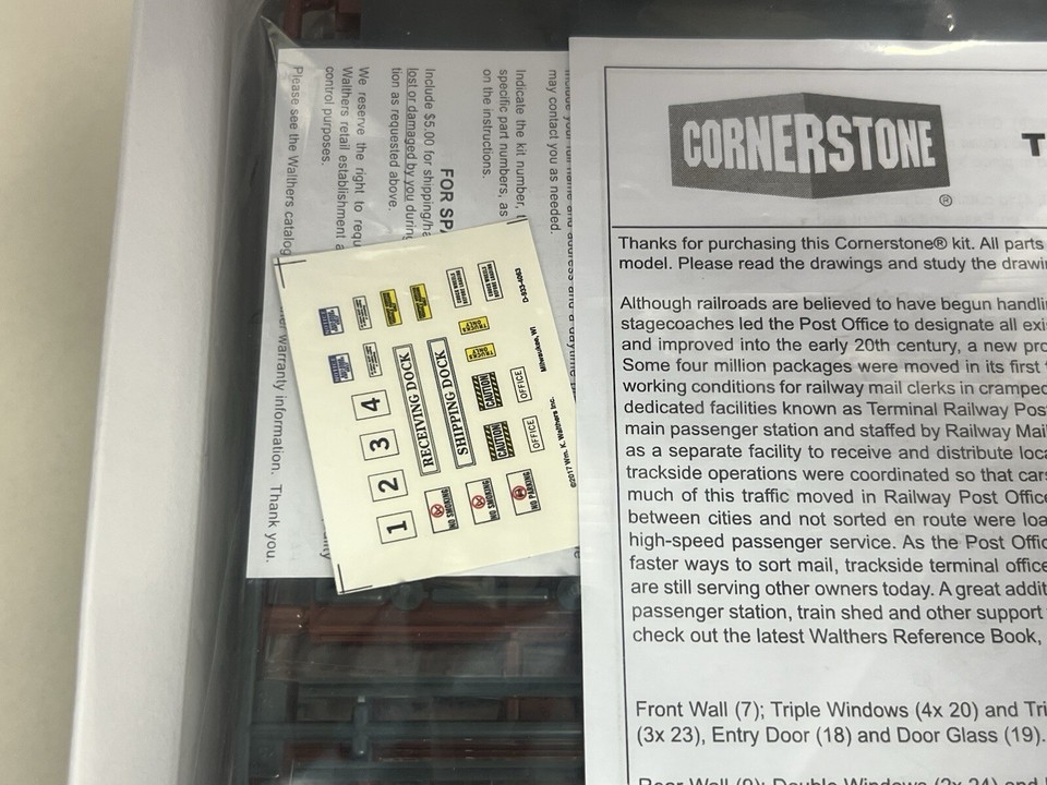 Walthers Cornerstone HO Trackside Post Office Model Kit 933-4063 "" | eBay