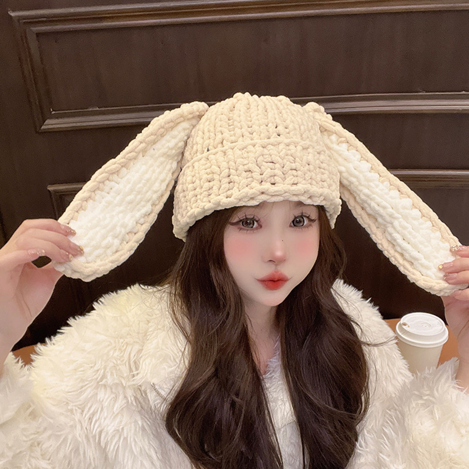 Windproof Lady Cap Solid Color Beanie Cozy Stylish Women's Winter Hat ...