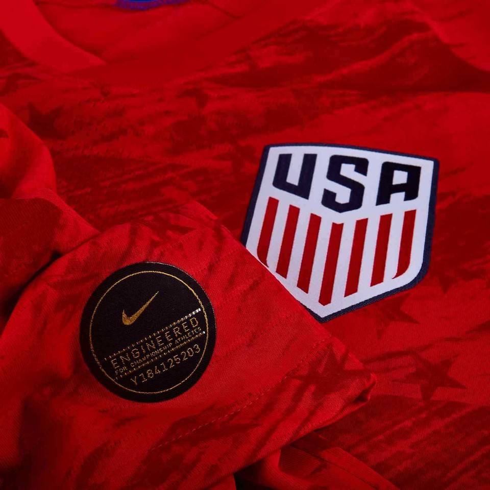 Nike Vaporknit USMNT Away Soccer Jersey 2019 USA Red SZ S-M Men's ...