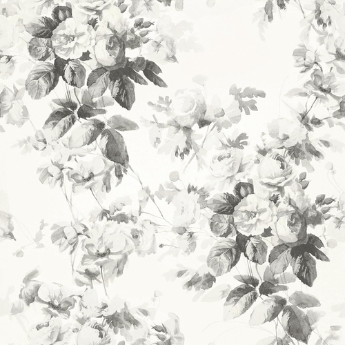 Gray Floral Wallpaper Peel and Stick Wallpaper Vintage Contact Paper 17 ...