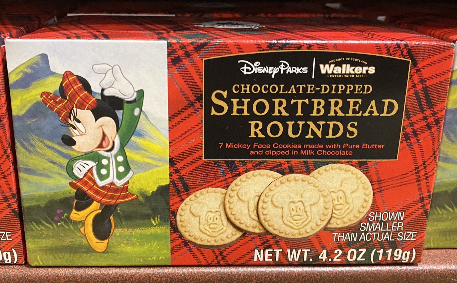 Disney Parks Walkers Mickey Chocolate Dipped Shortbread Rounds Cookies ...