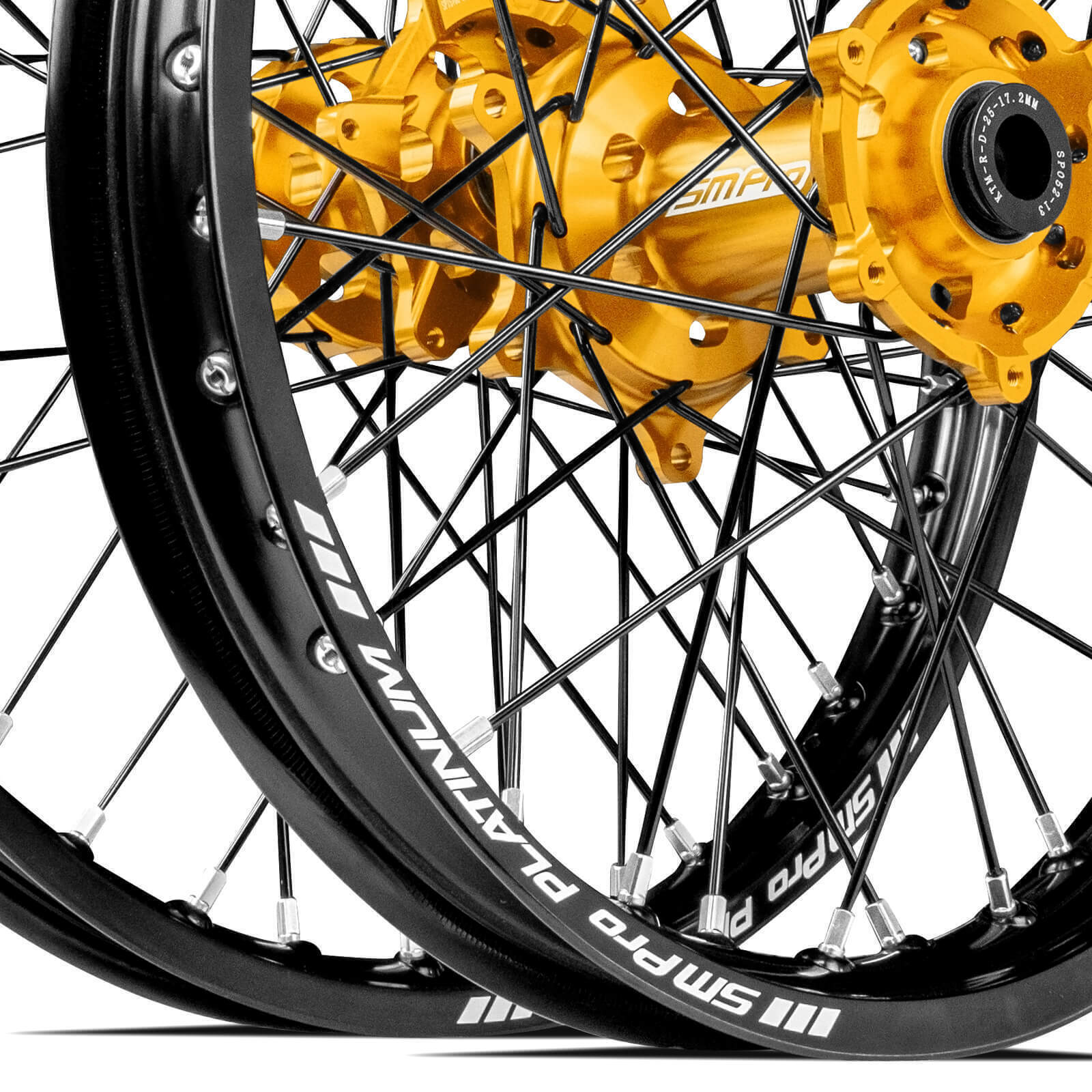 Kawasaki KX125 2006 - 2008 SM Pro MX SNR Wheel Set 21/19 Black Rims ...