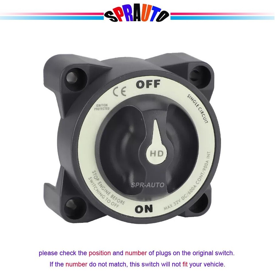 3000 HD-Series Heavy Duty Single Circuit ON-OFF Battery Switch Marine ...