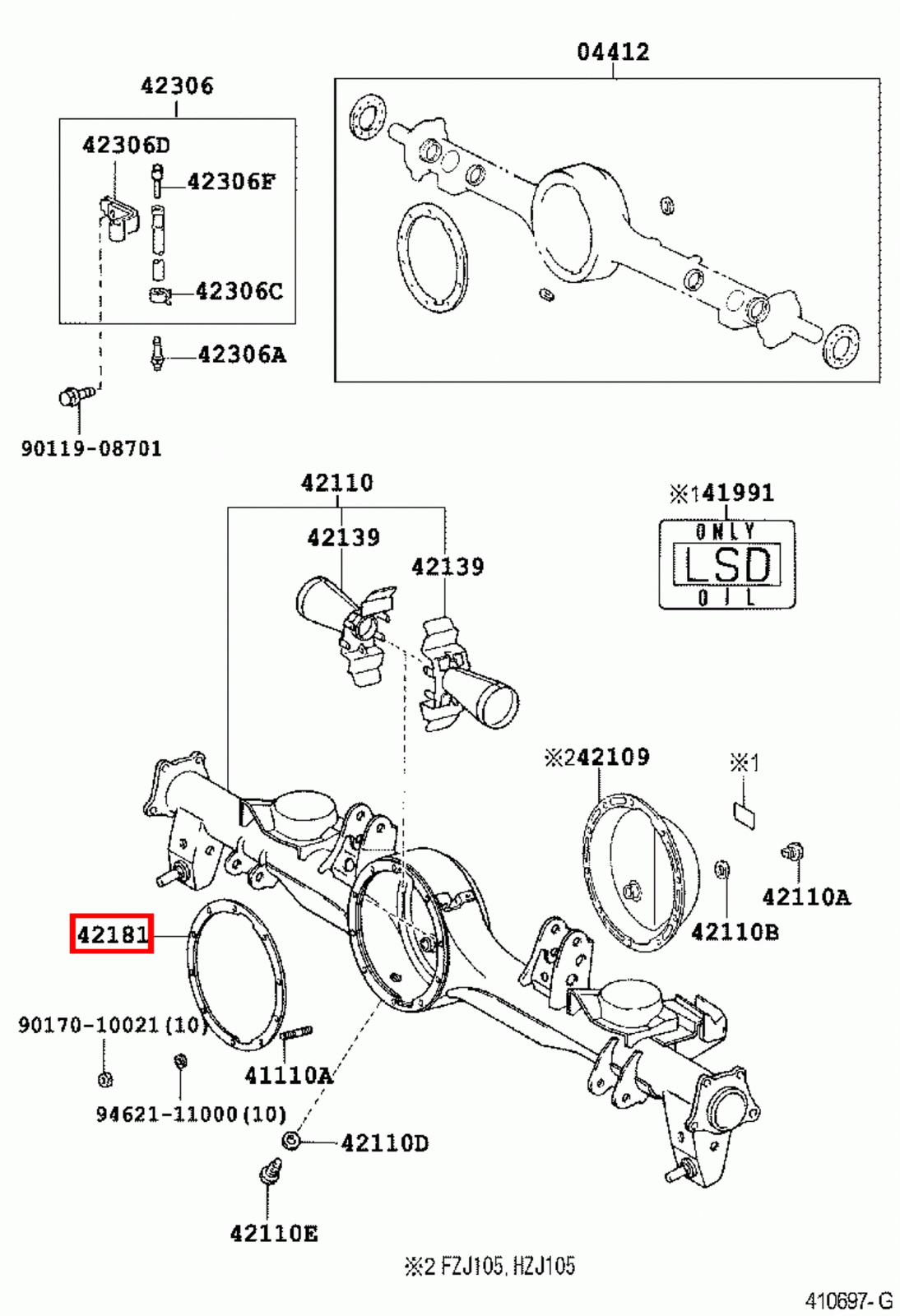 Genuine LandCruiser HZJ80 HZJ79 HZJ78 HZJ77 HZJ76 Rear Diff Gasket w ...