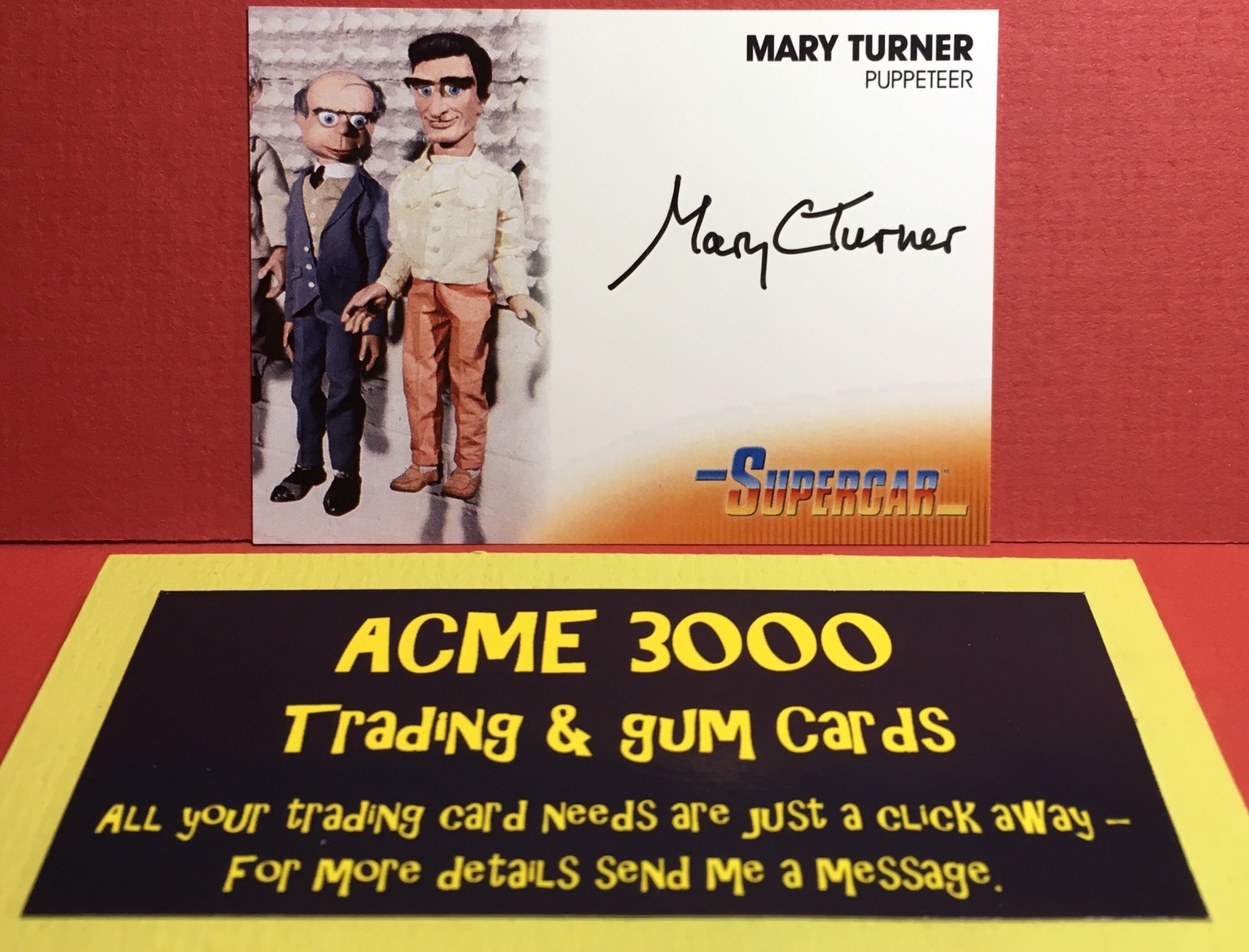 Unstoppable Gerry Anderson SUPERCAR - MARY TURNER Autograph Puppeteer ...