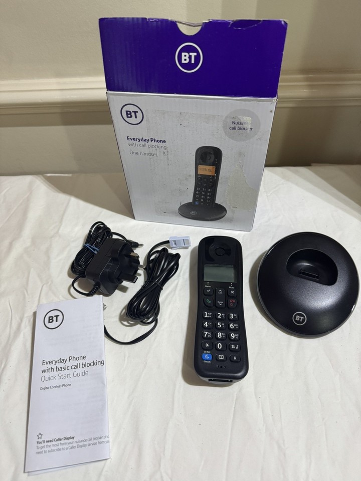 BT Every day Cordless Phone Single With Nuisance Call Blocker & Answer ...