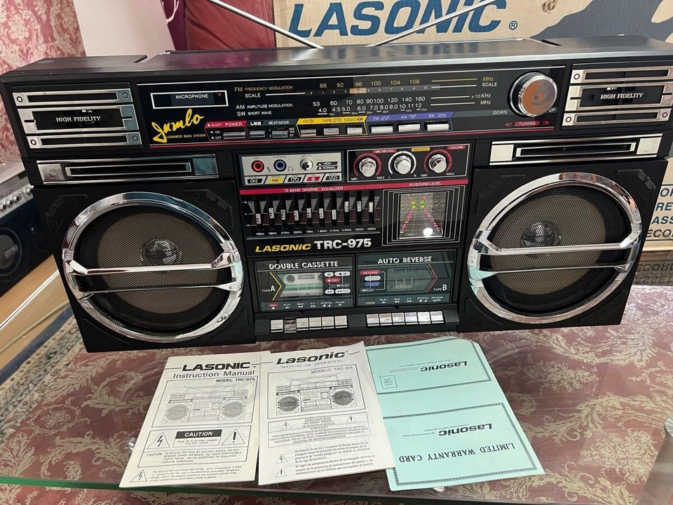 LASONIC TRC-975 Boombox Radio Cassette Player 80s Vintage with Box ...