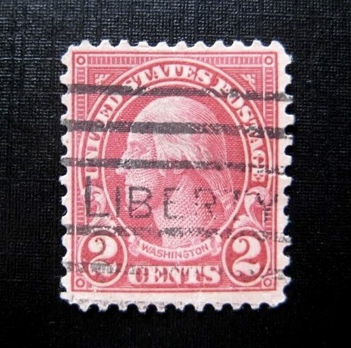 🔥GEORGE WASHINGTON RED 1923 2 CENT STAMP - RARE HANDSTAMPED “LIBERTY ...