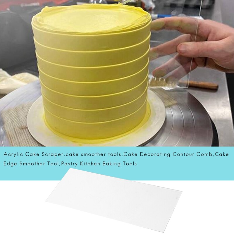 6 Pieces Acrylic Cake Scraper Decorating Contour Comb Cake Smoother ...