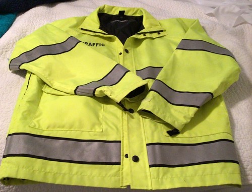 Blauer HI-VIS Contrast Traffic Safety Jacket W/Pack Away Hood Size ...