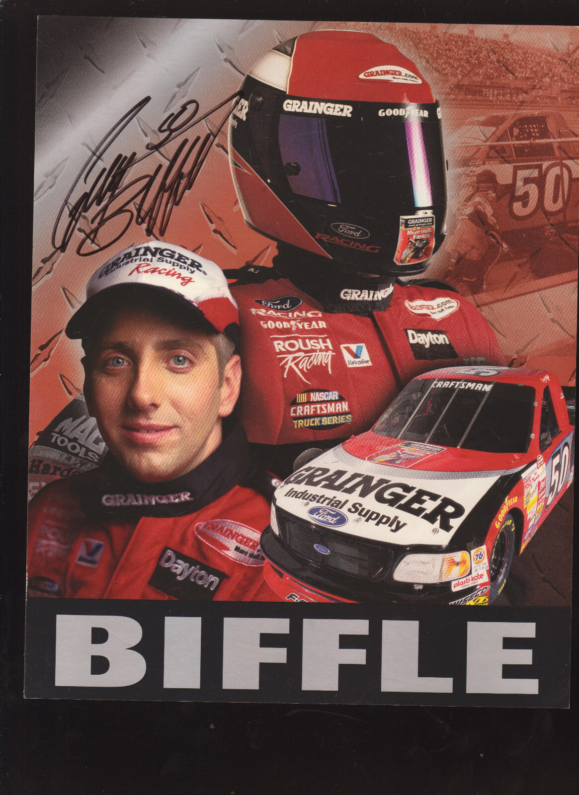 8 LOT GREG BIFFLE NASCAR HAND SIGNED AUTOGRAPH 8X10 POSTCARDS | eBay