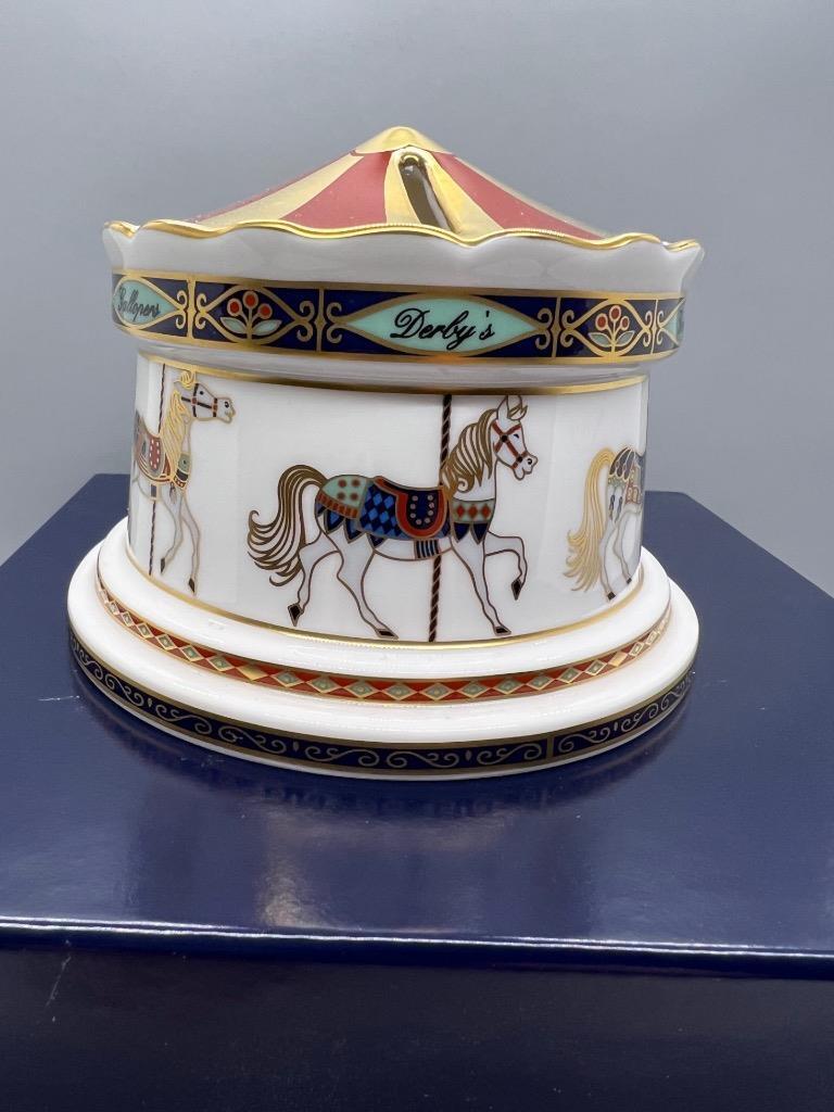 Royal Crown Derby Carousel Money Box Treasures of Childhood Porcelain ...
