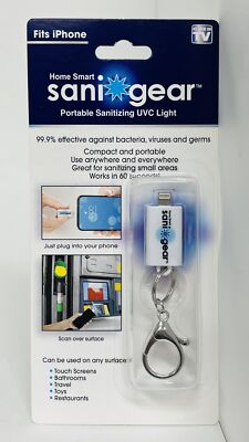 Home Smart Sani Gear - Portable Sanitizing UVC Light - Fits iPhone | eBay