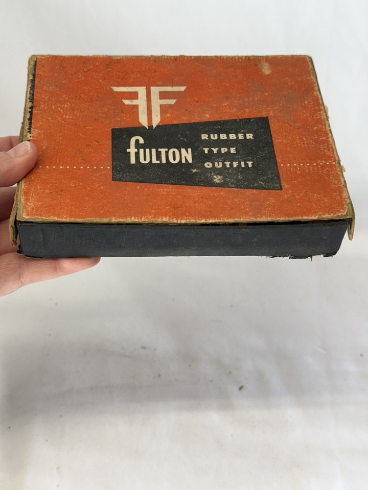 FULTON RUBBER TYPE OUFIT STAMP PRINT KIT IN ORIGINAL BOX | eBay
