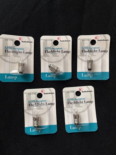 Lot Of 5. RadioShack 272-1175 K222 Krypton Flashlight Lamps. Free ...