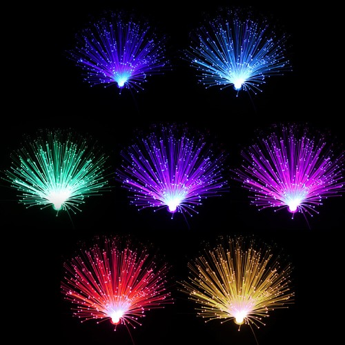 Ice Fiber Lamp with Battery Powered fiber optic Calming Mood Night ...
