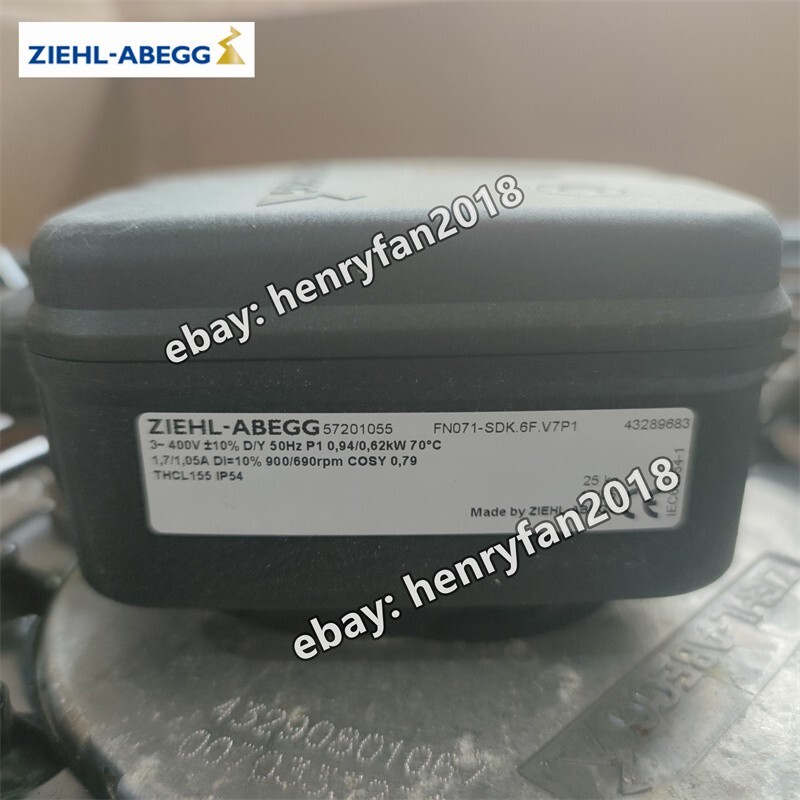 ZIEHL-ABEGG FN071-SDK.6F.V7P1 Axial Fan 400V 940/620W IP54 Air ...