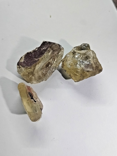 Lot of 3 Raw Oregon Sunstone with color schiller clear 61.80 carat ...