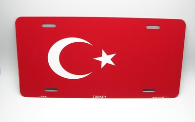 TURKISH TURKIYE TURKEY FLAG METAL CAR LICENSE PLATE AUTOTAG | eBay