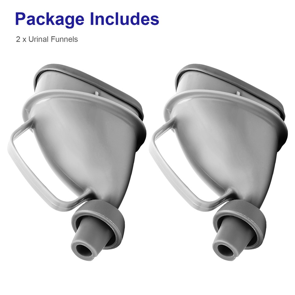 2Pcs Portable Potty Pee Funnel Men Women Emergency Urinal Outdoor ...