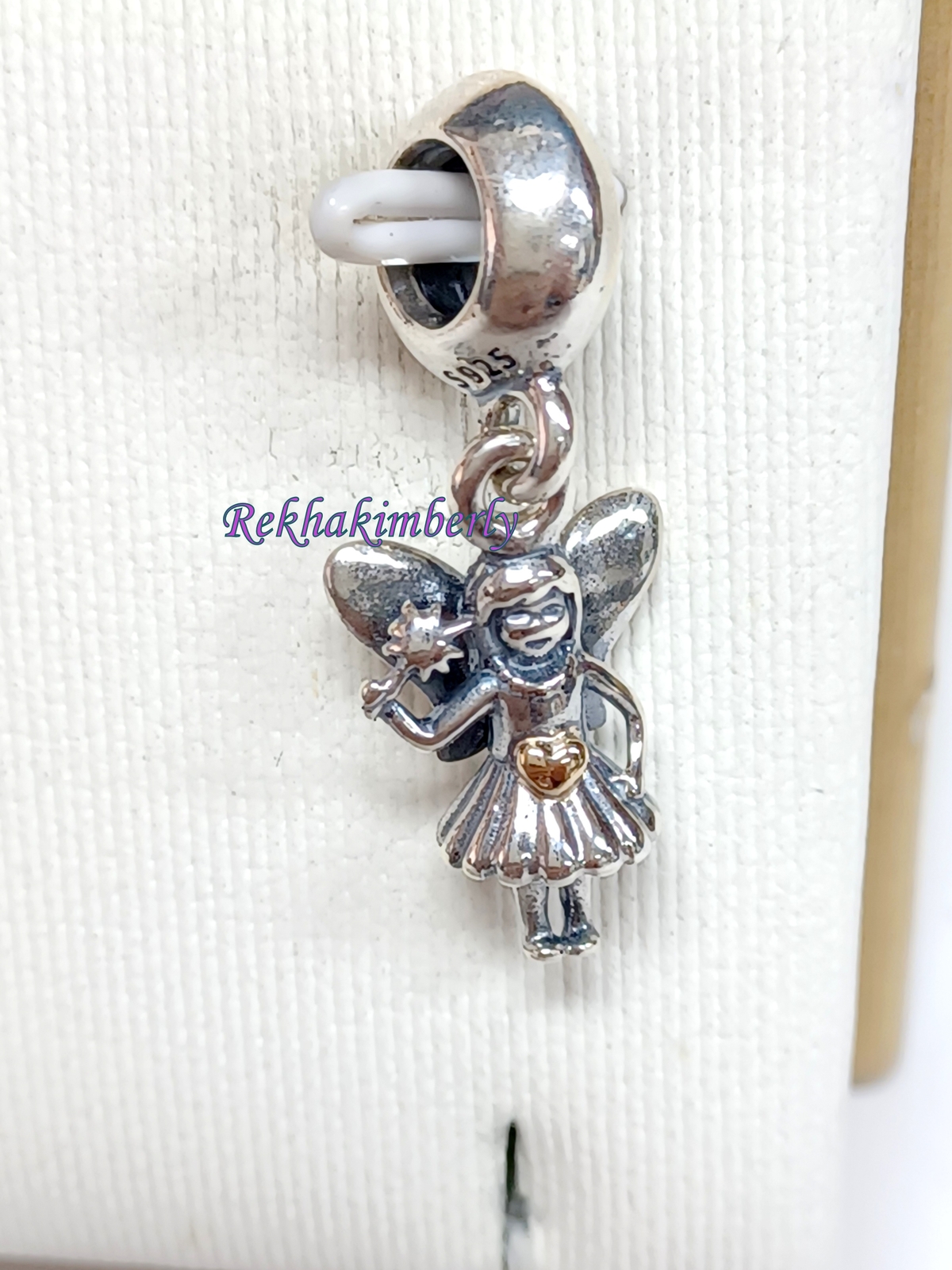 Pandora Fairy Tale Pendant Charm Magic Wand 14k Gold Heart & S925ALE ...