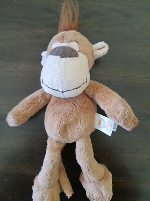 Plushland Monkey Brown Plush Stuffed animal 12" Brown Tan Plushie 2010 ...
