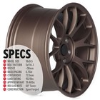 CIRCUIT PERFORMANCE CSF2 18x9.5 5x114.3 +38 MATTE BRONZE WHEELS (SET OF ...