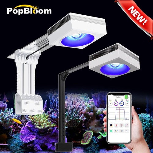 PopBloom RL90 WiFi Full Spectrum LED Aquarium Light 24" for Saltwater Reef Coral | eBay