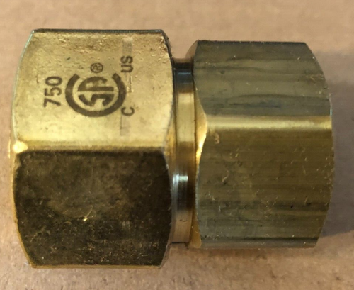 TRAC PIPE FGP-FSTF-750 3/4" GAS FLEX AUTO FLARE FEMALE STRIGHT FITTING ...