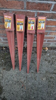 Metpost Wedge Grip Support Spike for 75mm Wooden Post 600mm or750mm ...