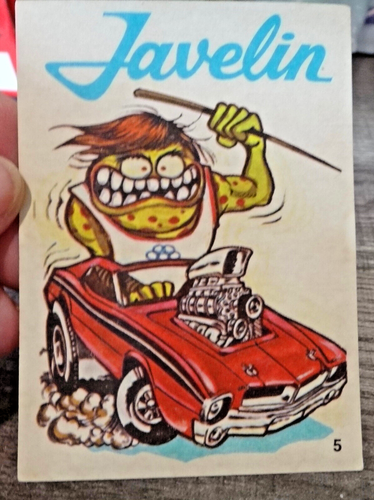 Vintage 1973 Donruss Fabulous Odder Odd Rods Javelin Sticker #5 Trading ...