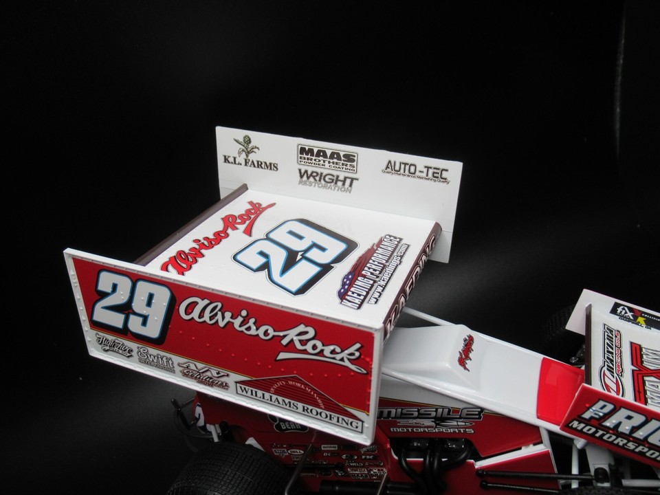 2024 BUD KAEDING MISSILE MOTORSPORTS ALVISO ROCK 1:18 ACME SPRINT CAR ...