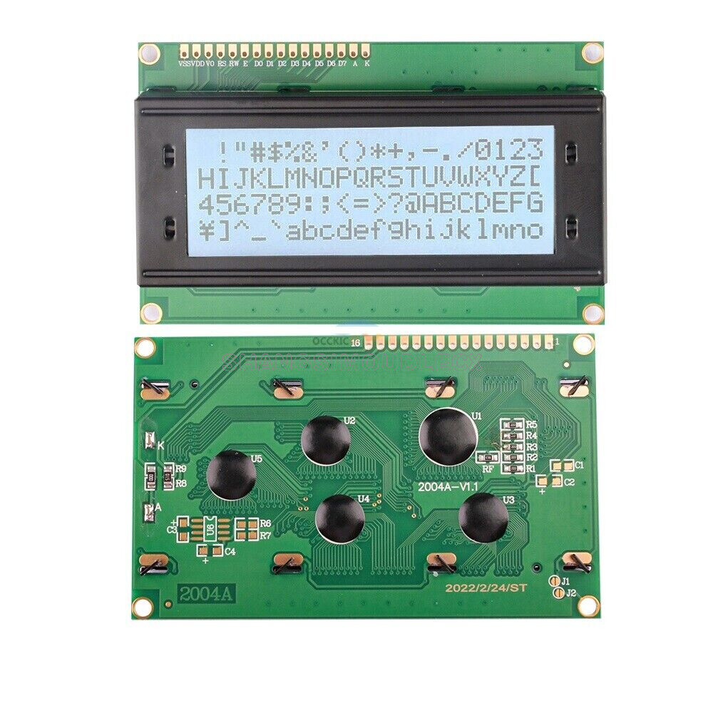 2004 LCD Display Module Character 20x4 Blacklight Yellow Blue Gray | eBay