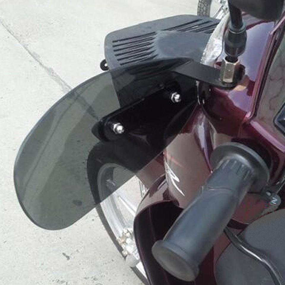 2X Smoked Universal Motorcycle Handlebar Hand Wind Deflectors Guards ...