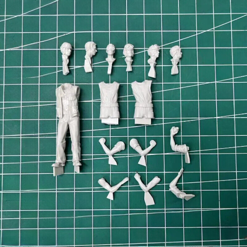 1/35 Resin Model Kit USMC Sherman Tank Crew 3 Figures Unassembled ...