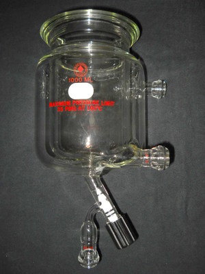 Ace Glass 100mm Schott Flange 1L Jacketed Pressure Reaction Flask 28/15 ...