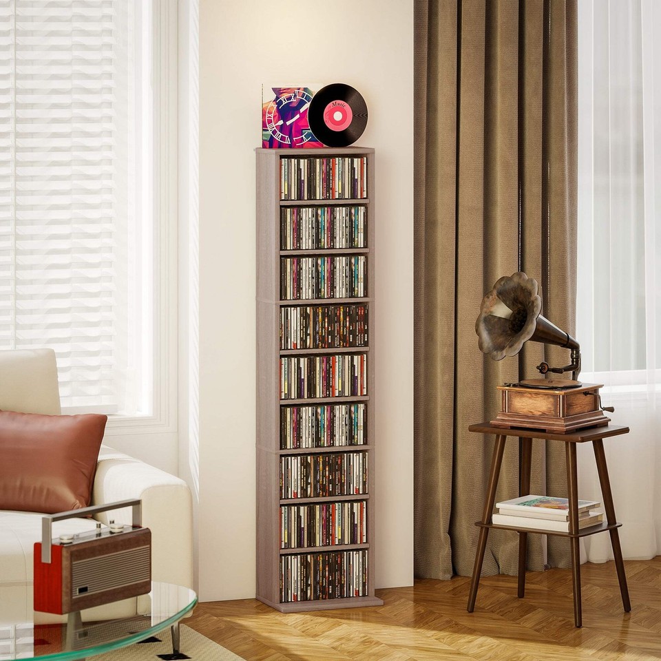 260 Narrow CD Storage Unit - Natural Wood Finish | eBay UK