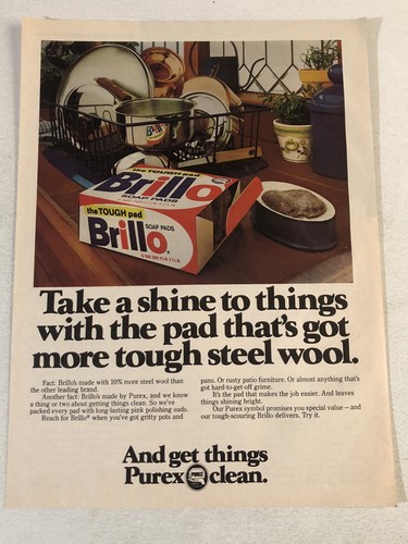 1974 Brillo Pads Print Ad Advert pa12 | eBay