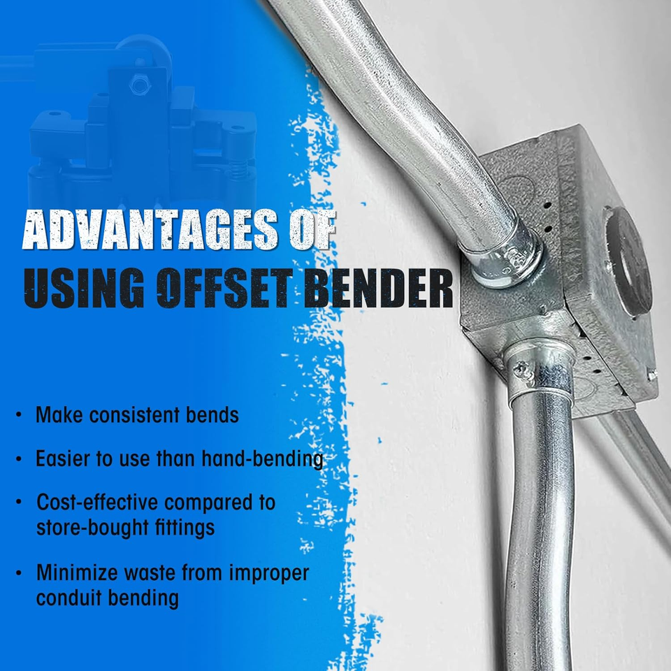 Dual Size Conduit Offset Bender 2 in 1 - Both ½“& ¾” EMT, Ensuring ...