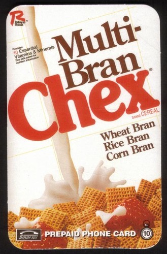 10m Multi-Bran Chex Céréale (Papier Carte) Spécimen Téléphone Carte | eBay