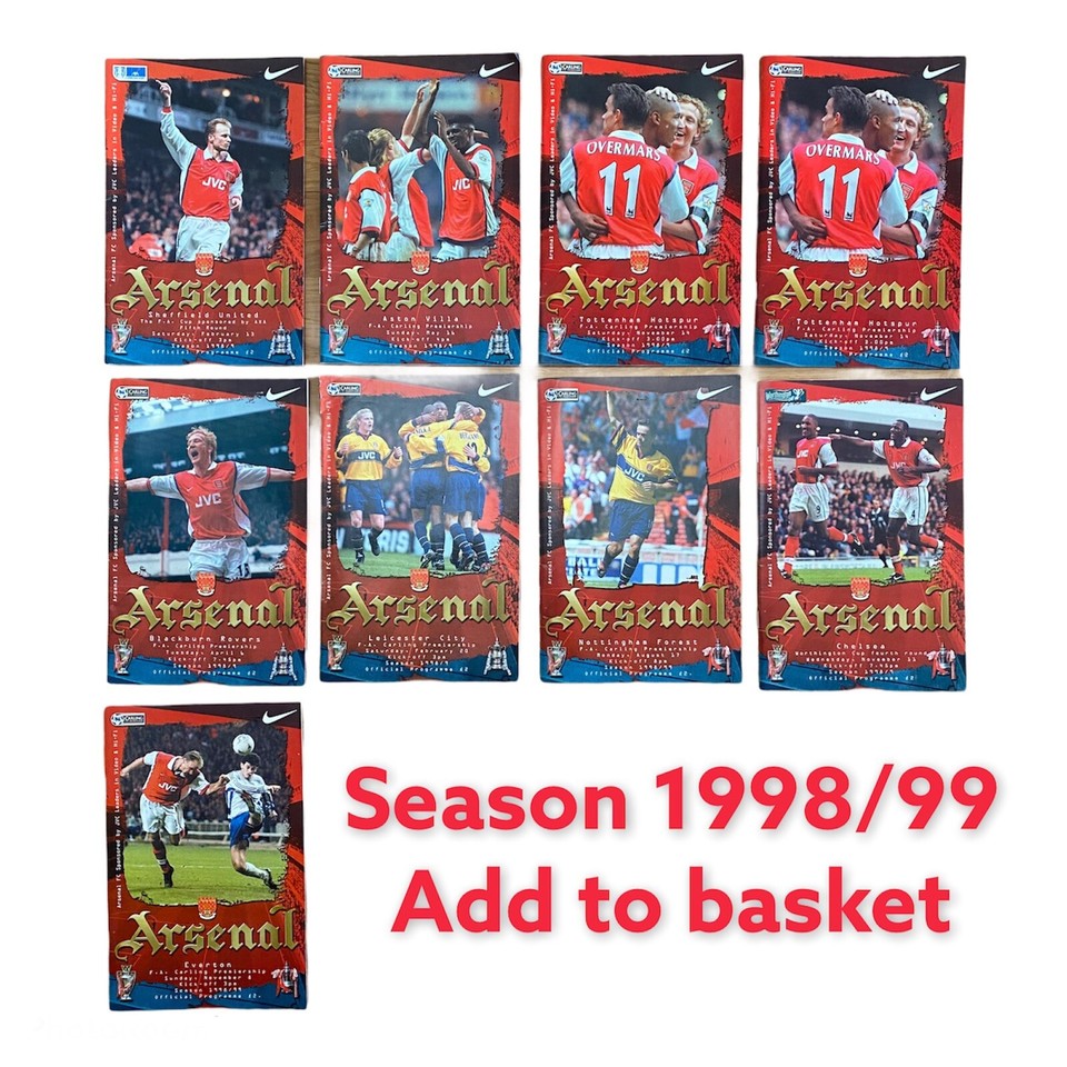 ARSENAL Football Programmes YOU CHOOSE 1993 96 97 98 99 2000 01 02 05 ...