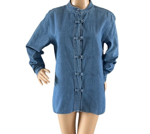 Crossing Pointe Asian Inspired Top with Mandarin Collar Womens Size ...