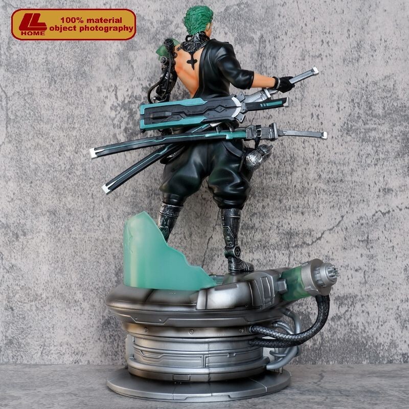 Anime One Piece Cyberpunk Roronoa Zoro Robot PVC Figure Statue Toy Gift ...
