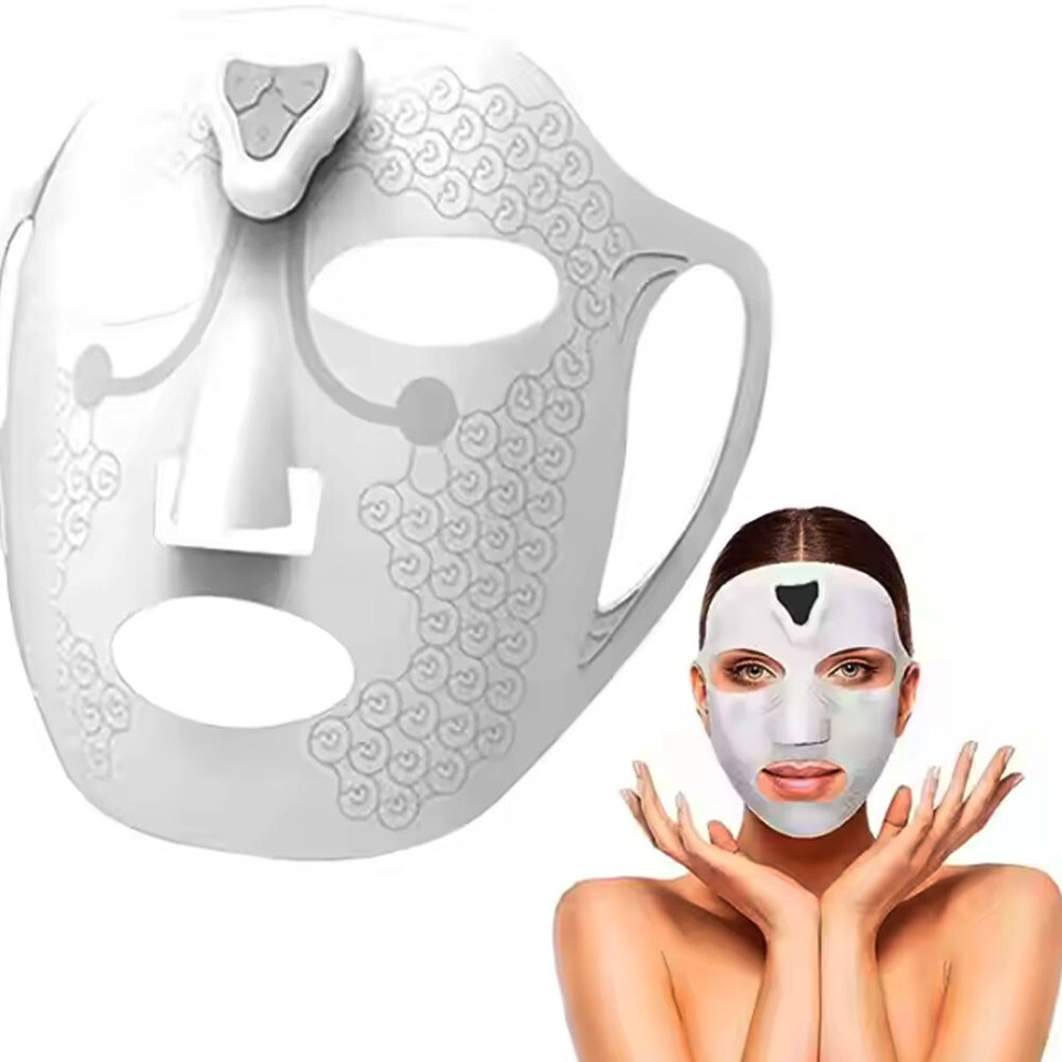 Face Skin Tightening Lifting Device EMS Microcurrent Mask Facial Beauty ...