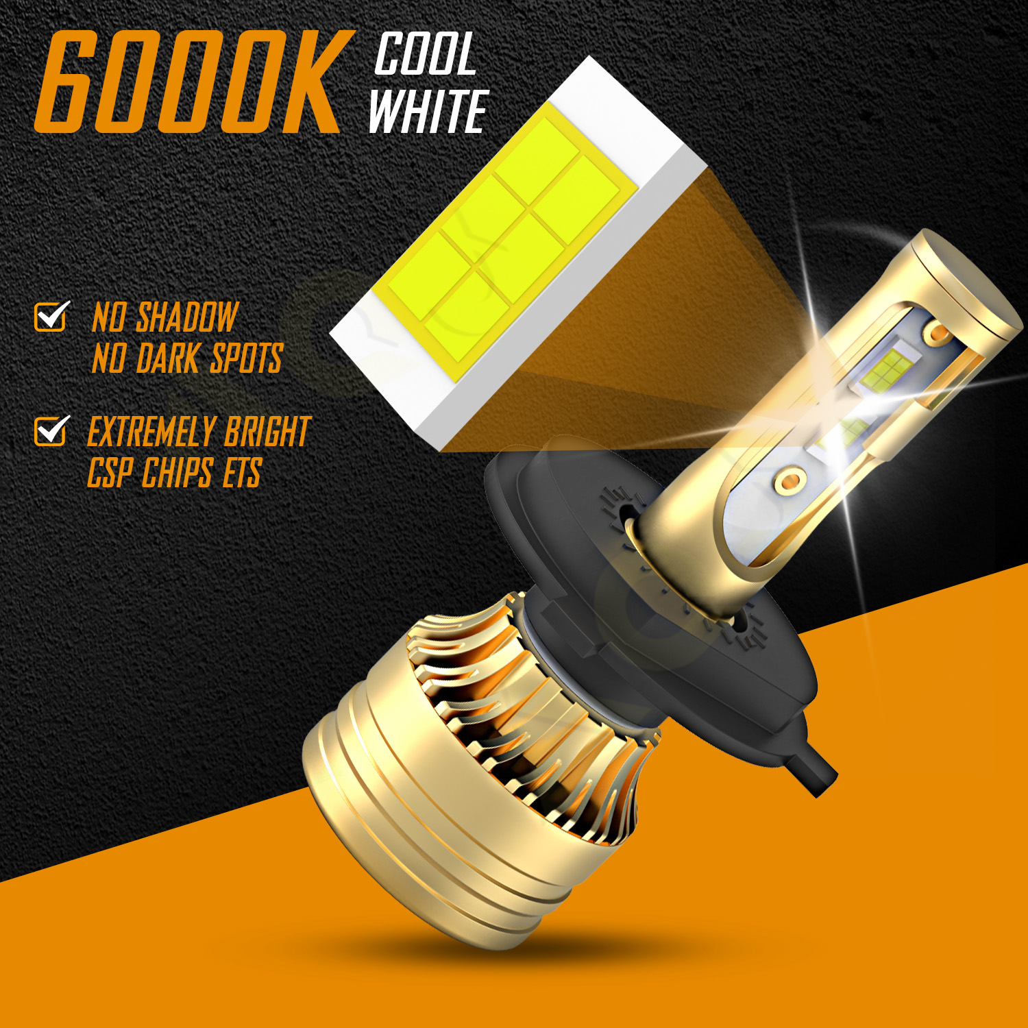 Pair For Sterling Commercial Truck LT9500 7x6" 5X7 LED Headlights ...