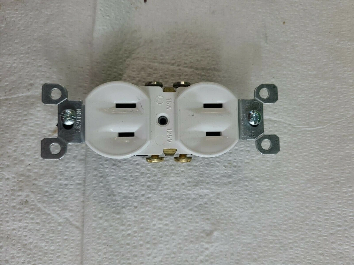 12650-W Leviton Copper/Aluminium Duplex Wall Receptacle,, 54% OFF